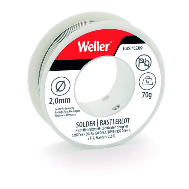 Hobby Solder Sn99Cu0.7 2mm, 70g | Weller Tools